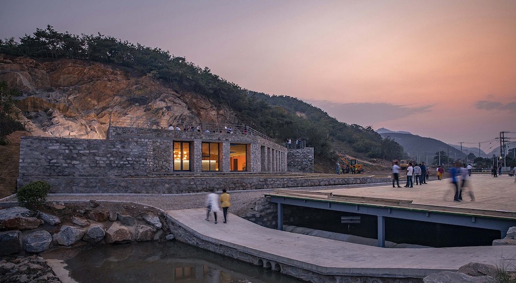 3andwich Design and He Wei Studio convert abandoned stone quarry into ...