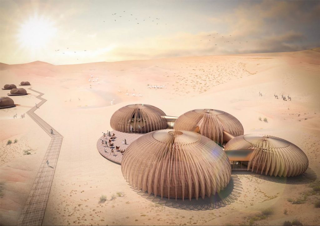 Aidia Studio to design 25 luxury pods with collapsible shells in Abu ...