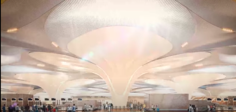 Zaha Hadid Architects reveals renders of the new international airport in India's Mumbai city ...